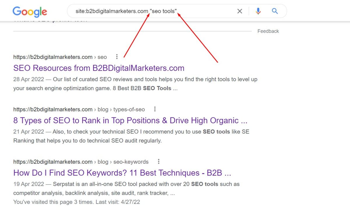 How To Find Keywords On A Website - B2B Digital Marketers