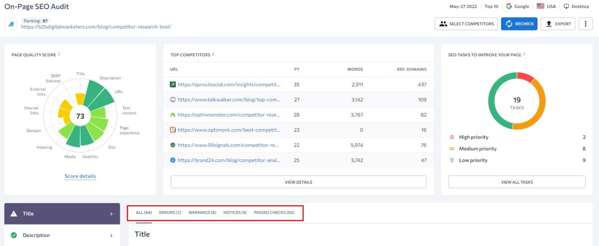 SEO Page Checker: Best 9 Strategies To Check SEO And Do SEO Website ...