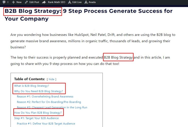 Keyword Placement: Where Are The Best Places To Put Keywords? - B2B ...